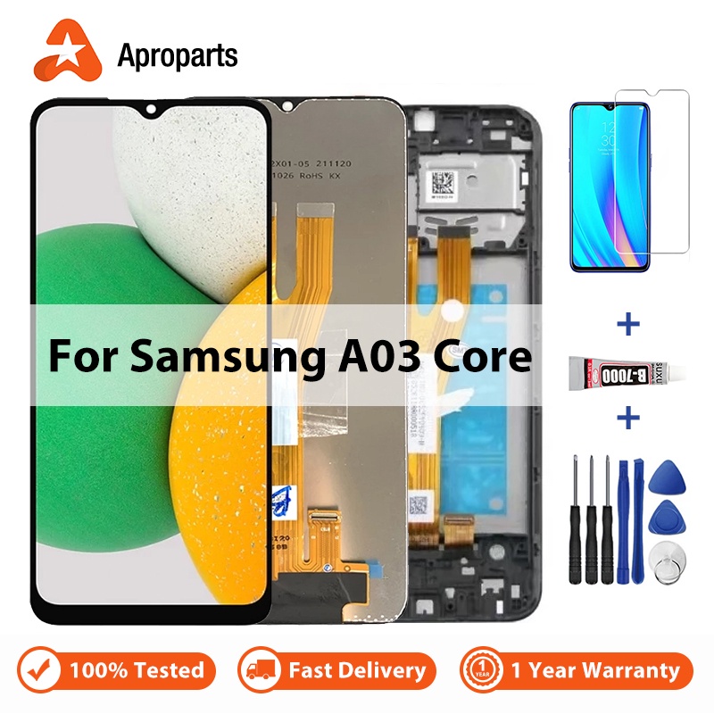 อะไหล่หน้าจอสัมผัส LCD แบบเปลี่ยน สําหรับ SAMSUNG Galaxy A03 Core A032 ...