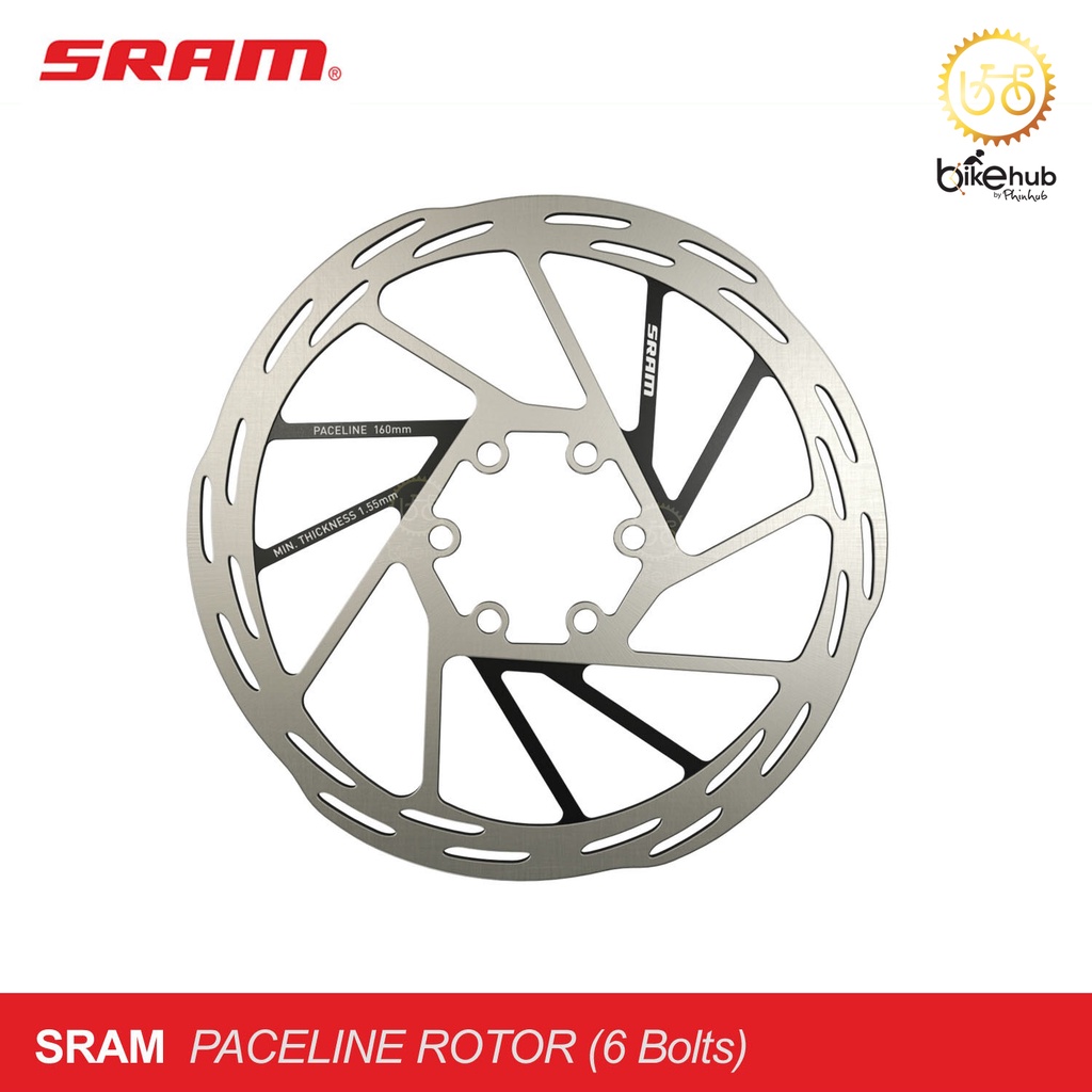 Sram Paceline Rounded Rotor 160mm. 6 bolt ใบดิสก์เบรกจักรยาน | Shopee ...