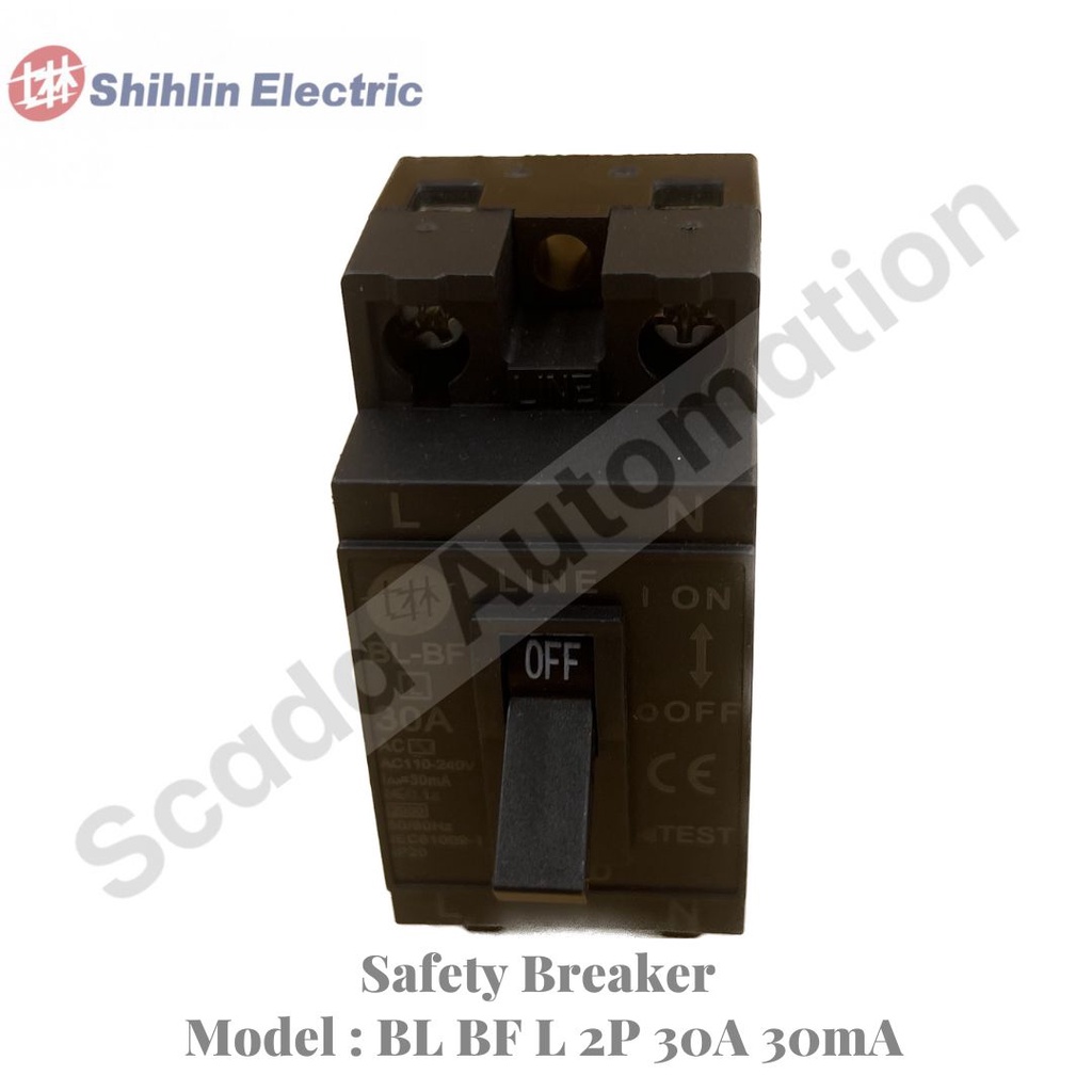 BL BF L 2P 30A 30mA SHIHLIN ELECTRIC | Shopee Thailand
