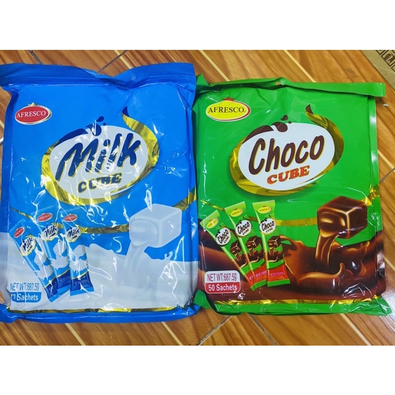 ช็อกโกแลตคิวบ์(Choco cube) 1 ห่อใหญ่ บรรจุ 50 ซอง | Shopee Thailand