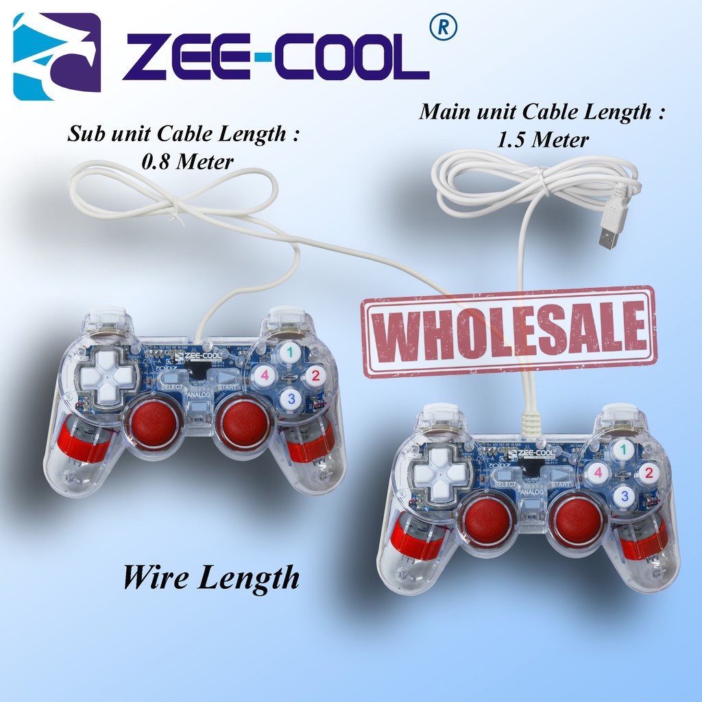 Zee-cool ชุดจอยสติ๊กควบคุมเกม แบบใช้สาย USB สําหรับ PC และแล็ปท็อป ...