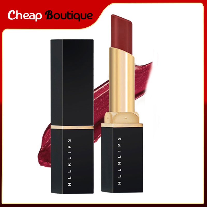 แดงก่ำแดง HLLRลิปสติก 3.2g สีพีช ส้ม อิฐ กันน้ำติดทนเพิ่มความชุ่มชื้นเครื่องสำอาง Lipstick（328 ...