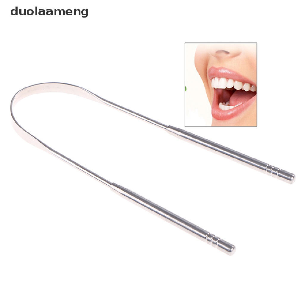 [duolaameng] 1 ชิ้น สเตนเลส ลิ้น ทําความสะอาด มีดโกน ดูแลช่องปาก เสีย ...