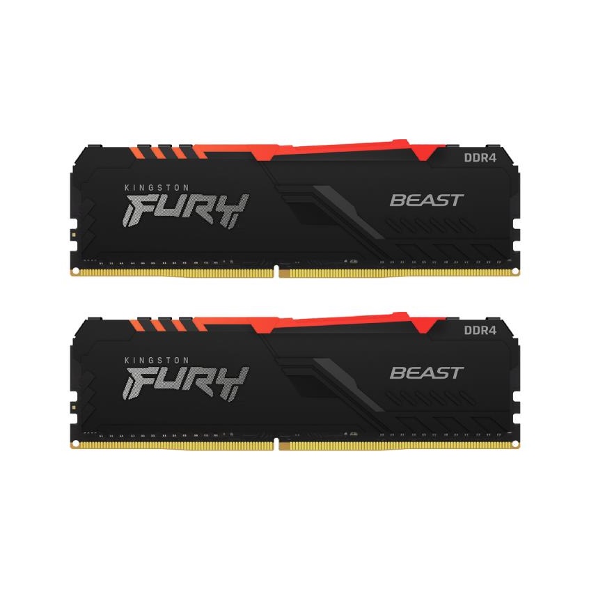 RAM DDR4(3200) 32GB (16GBX2) KINGSTON FURY BEAST RGB (KF432C16BB1AK2/32) | Shopee Thailand