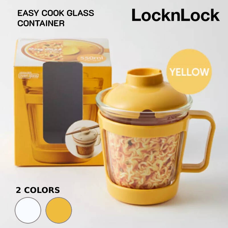LocknLock ถ้วยแก้วทนความร้อน อเนกประสงค์ ขนาด 550ml. รุ่น LLG480 (คละสี ...