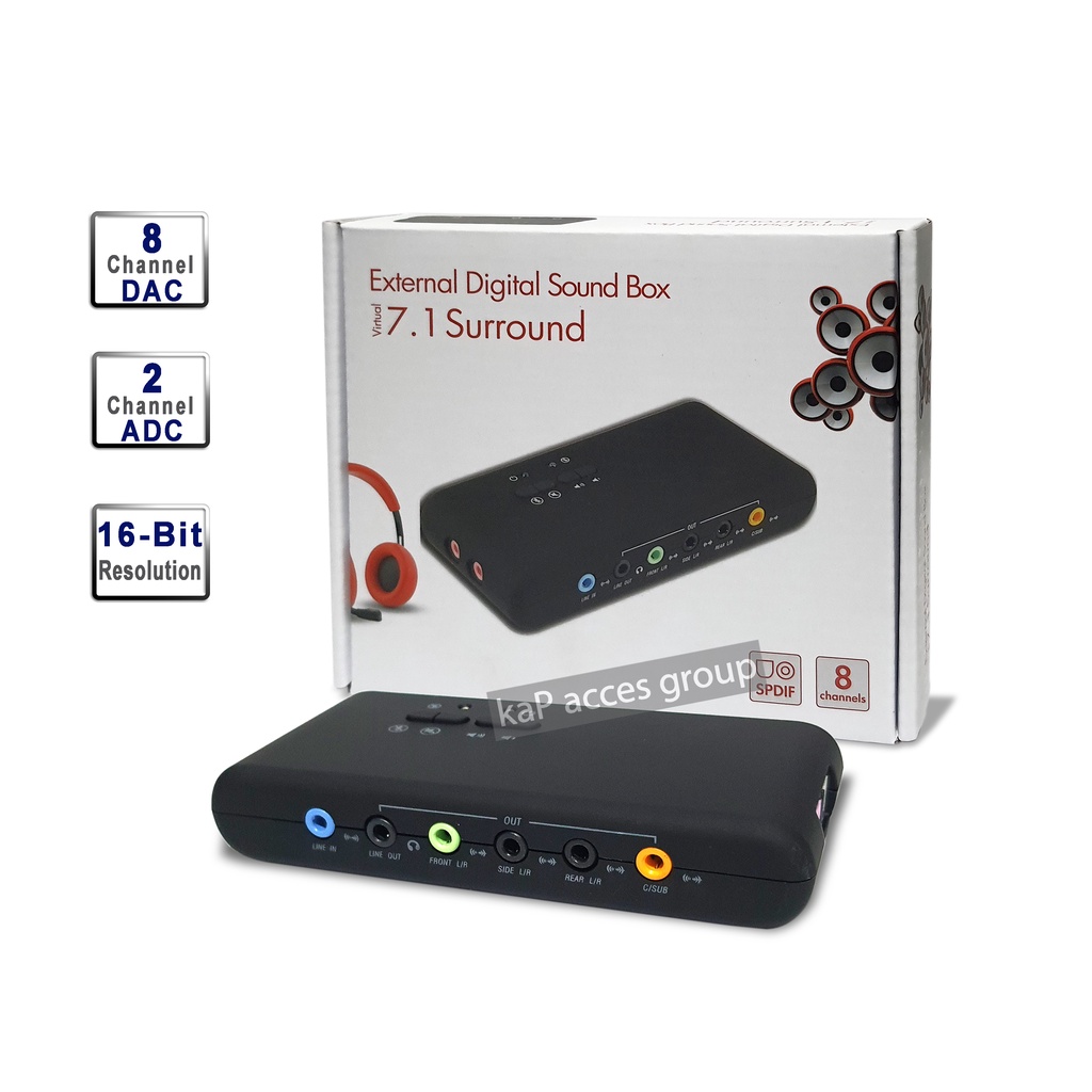 usb sound 7.1 CH Sound Card การ์ดเสียง Cmi6206 Chipset Usb Audio Device ...