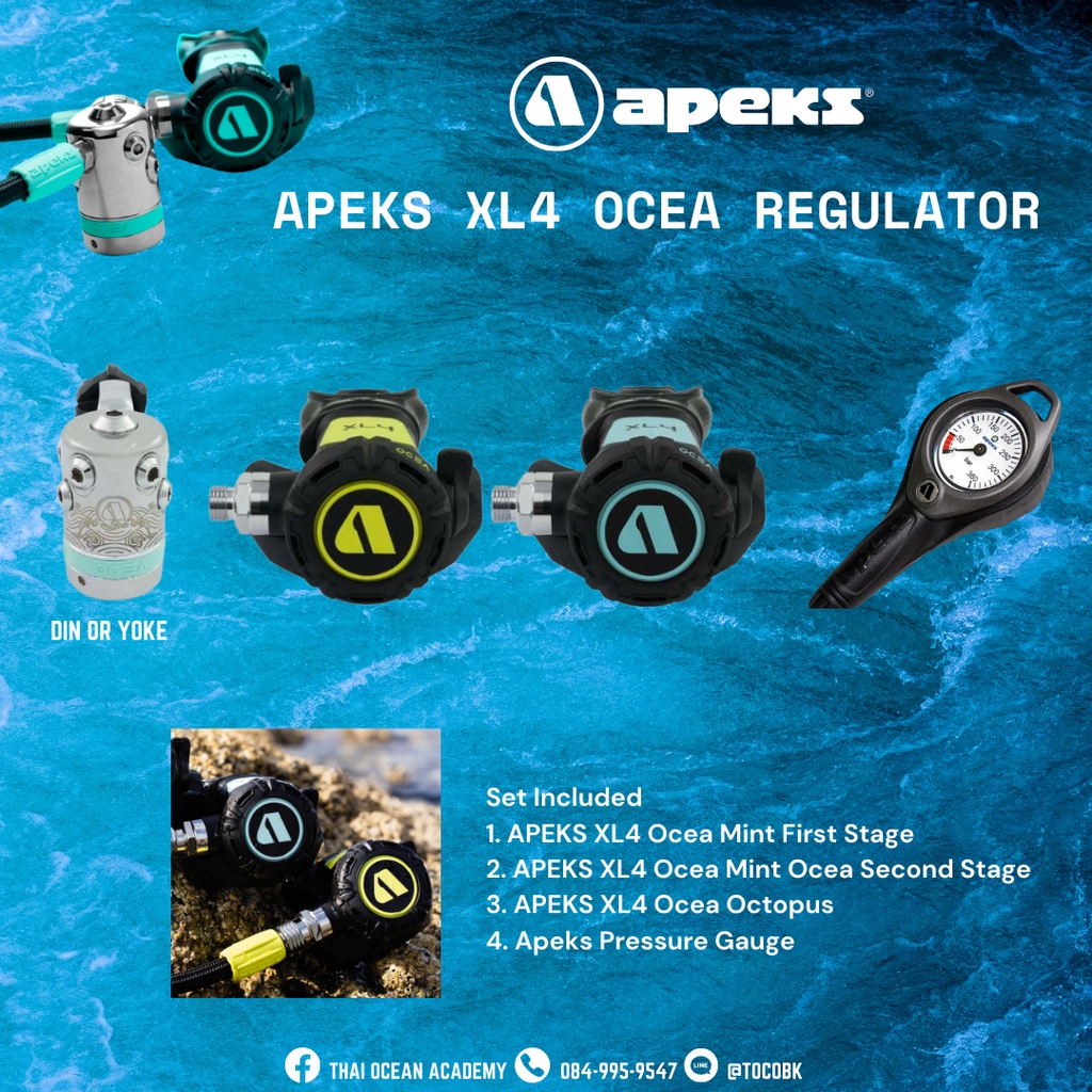 เร็คกูเลเตอร์ Apeks XL4 Ocea Regulator Set (Mint) | Shopee Thailand