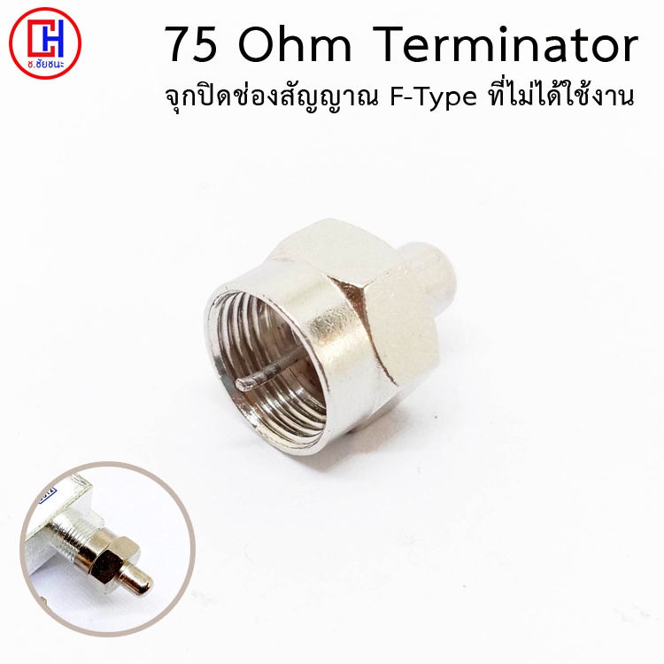 (1 ตัว) 75 Ohm Terminator จุกปิดช่อง F-Type Splitter, Amp, Coaxial ...