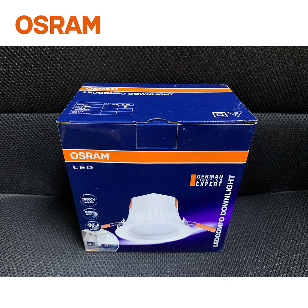 OSRAM โคมไฟดาวน์ไลท์ LED ฝังฝ้า กลม ขนาด 4 นิ้ว 9W / LEDCOMFO DOWNLIGHT แสงวอร์มไวท์ 2700K ...