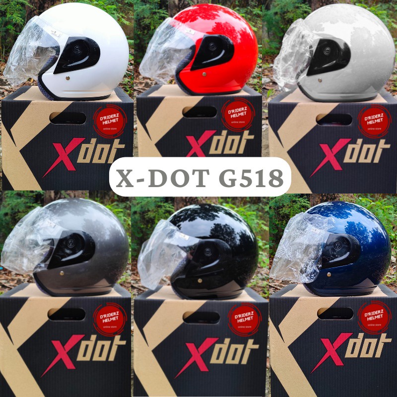 หมวกกันน็อค XDOT G518 TOPI KLEDAR CLASSIC X-DOT 2023 เหมือนกับ INDEX ...