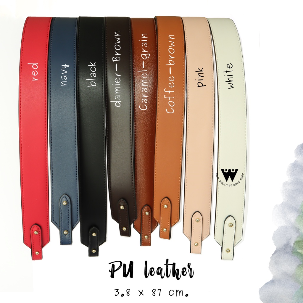 wbag สายกระเป๋า PU ปรับความยาวไม่ได้ อะไหล่ทอง ไม่มีตะขอ | Shopee Thailand