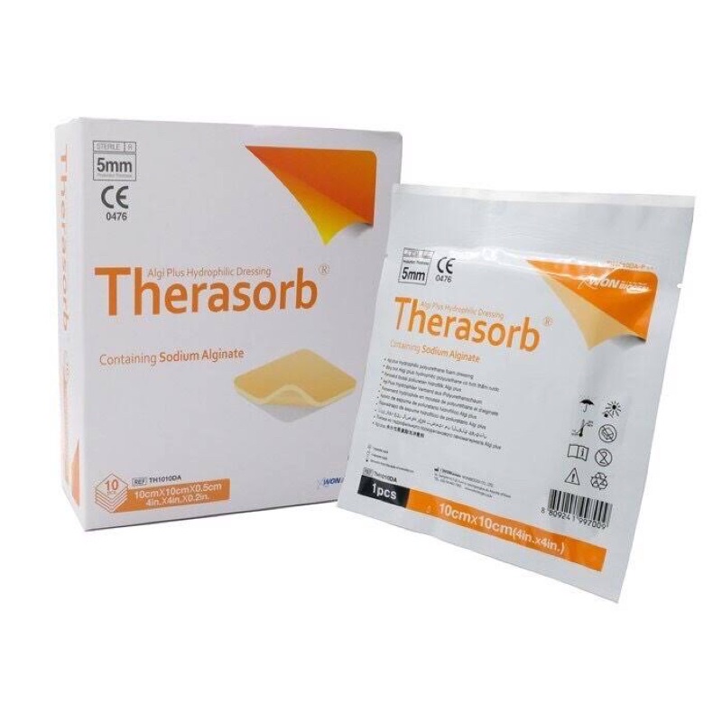 Therasorb Foam 1 กล่อง(10แผ่น)/ขนาด10x10cm.โฟมปิดแผล/ผลิตภัณฑ์ที่ใช้ใน ...