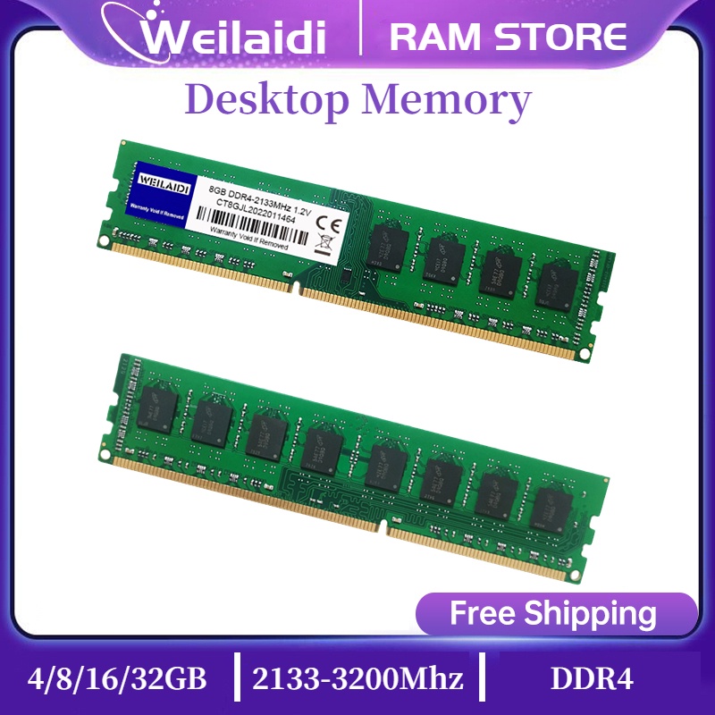 DDR4 4GB 8GB 16GB 32GB 2133MHz 2400MHz 2666MHz 3200MHz 288PIN PC4 1.2V Desktop Dimm Memoria Ram ...