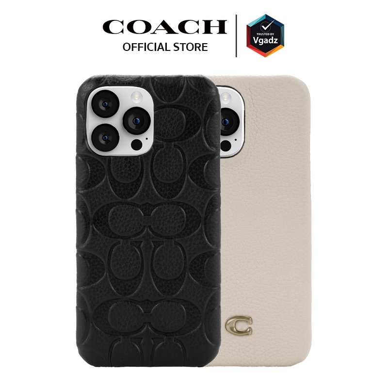 Coach - เคสสำหรับ iPhone 14 Pro/ 14 Pro Max รุ่น Leather Slim Wrap Case ...
