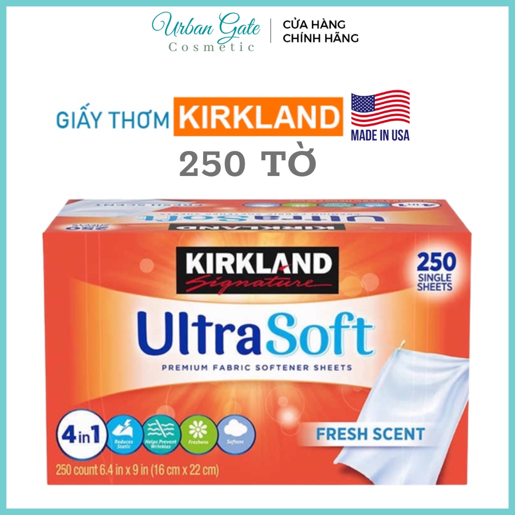 Kirkland American Fabric Softener Clothes Drying Paper ( 250 แผ ่ น ...