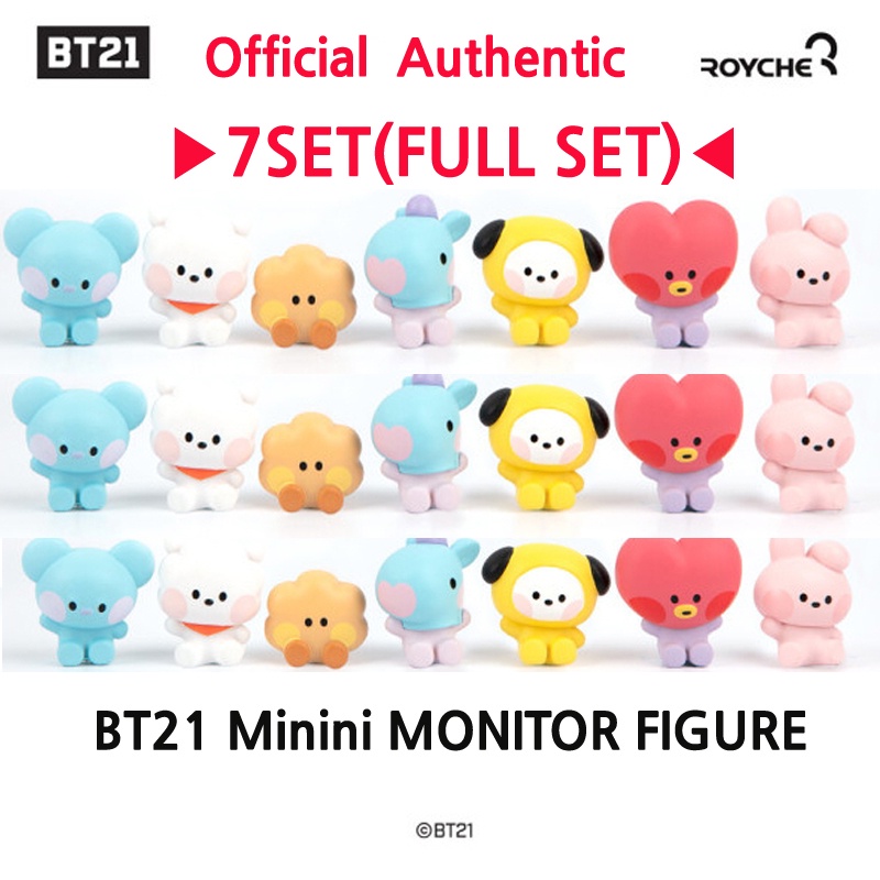 7ชุด Bts BT21 Official Minini MONITOR FIGURE สินค้าของแท้ | Shopee Thailand