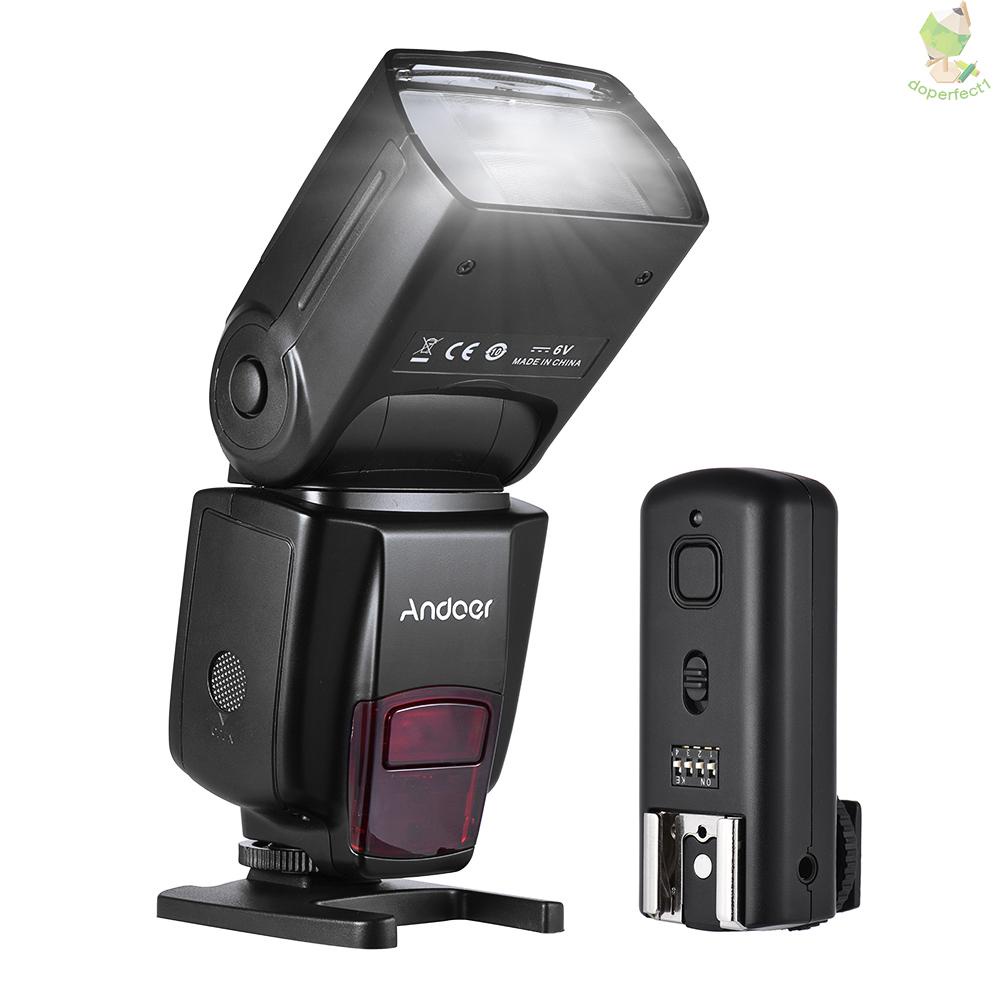 Andoer Wireless Universal On-camera Slave Speedlite Flash Light GN40 ...
