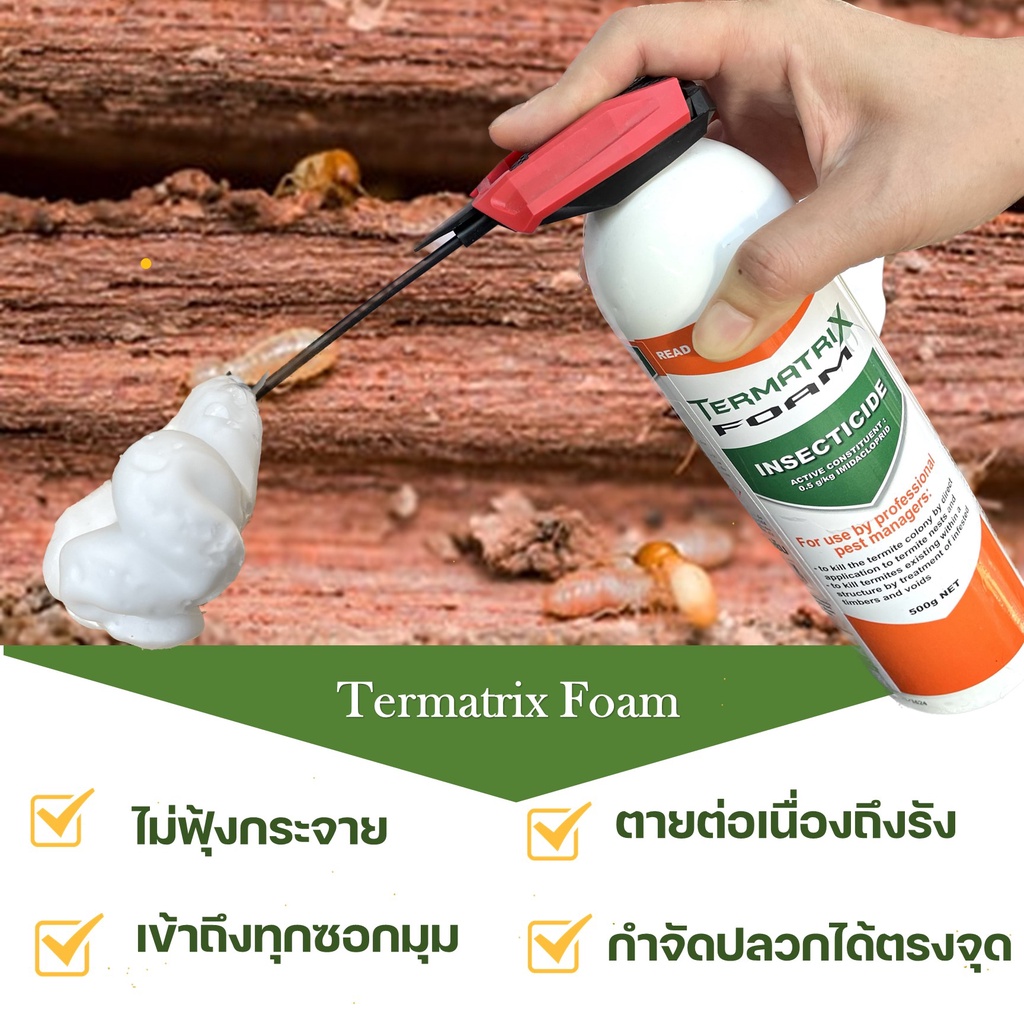 Termatrix Foam เทอร์มาทริกซ์ โฟม โฟมกำจัดปลวก ขนาด 500 กรัม | Shopee Thailand