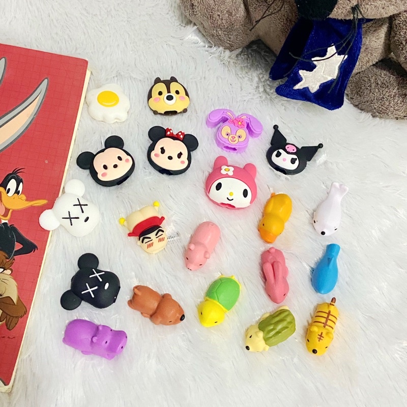 Cable Bite ที่กันสายหัก ลายการ์ตูน cable สำหรับ สายชาร์จ สำหรับiP/Android/USB/Type-C | Shopee ...