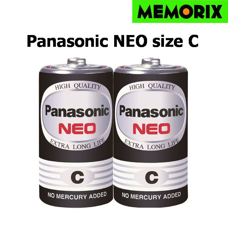 ของแท้ original Panasonic NEO Size C แพ็ค 2 ก้อน R14NT/2SL Battery 1.5V ...