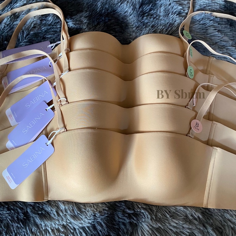 Sabina INVISIBLE WIRE (ไร้โครง) Body Bra The Series(เกาะอก)Seamless fit ...