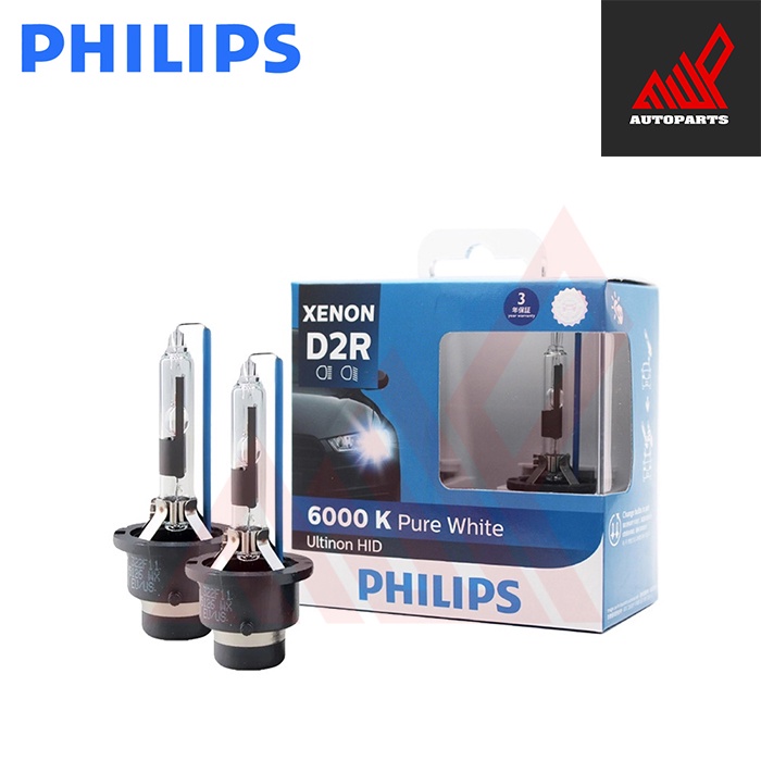 Philips XENON Ultinon HID ค่าแสง 6000K Pure White ขั้ว D1S D2S D2R D3S ...