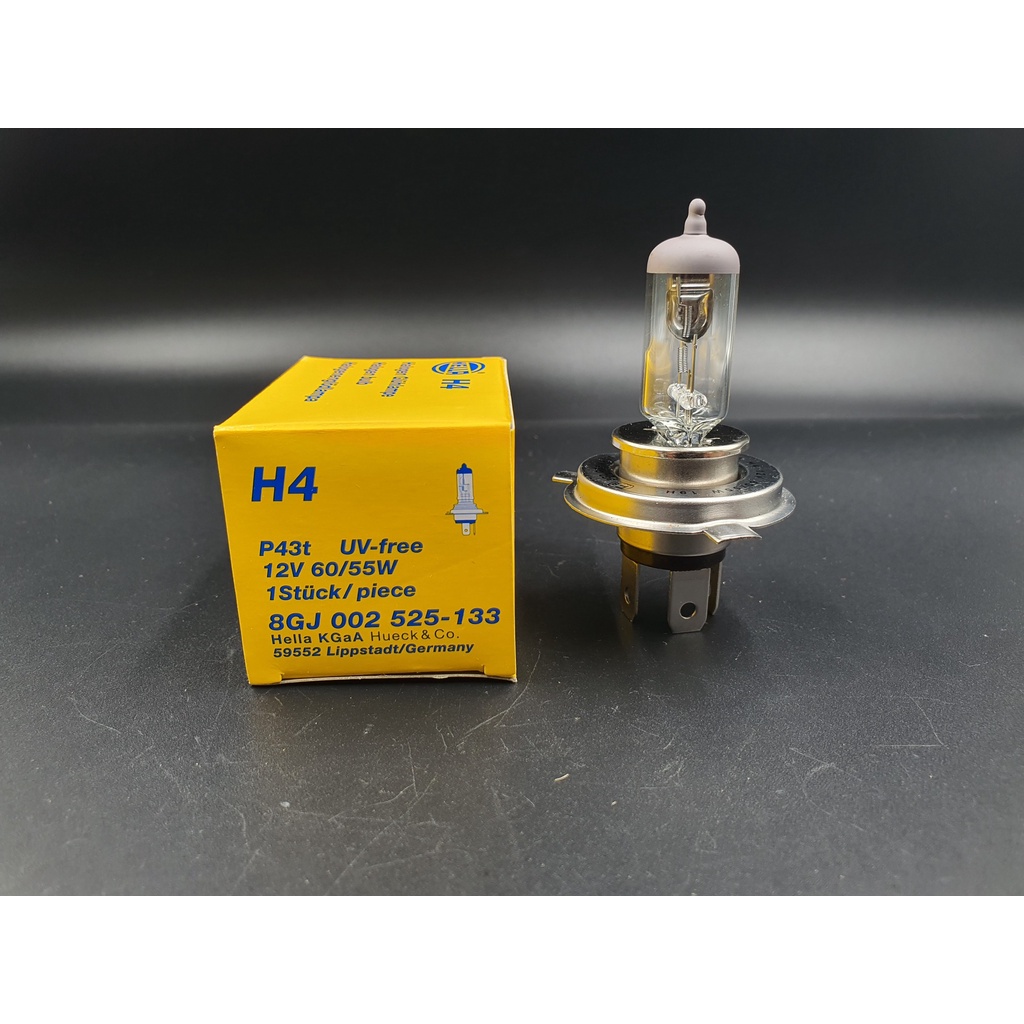 [1 ดวง] หลอดไฟ H4 HELLA 12V 24V มี 3 เเบบ 12V100/90W // 12V60/55W // 24V75/70W แท้ 100% [1 ดวง ...