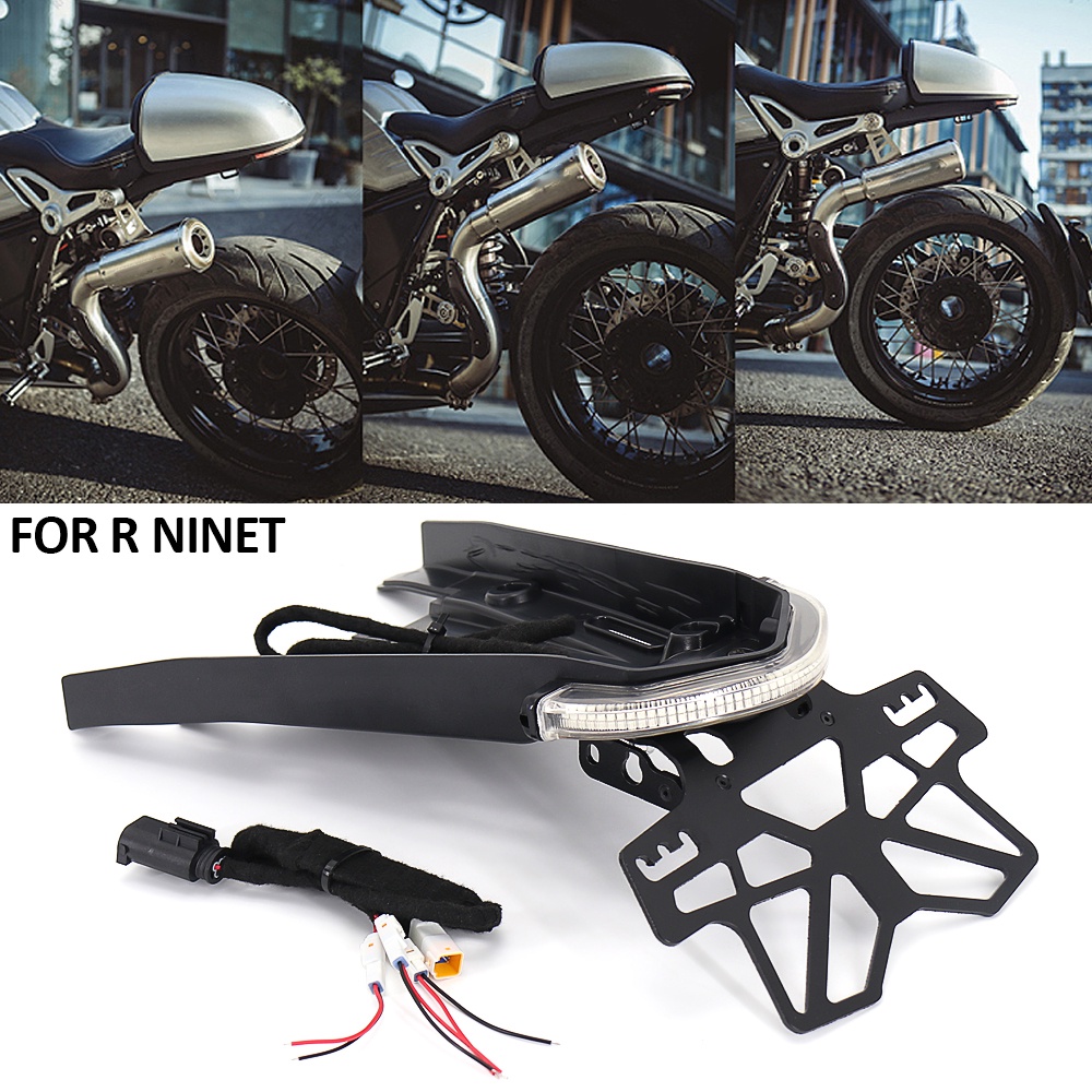 ใหม่ ตัวยึดป้ายทะเบียน ไฟเลี้ยว LED ด้านหลัง สําหรับ BMW R nine T NINET ...