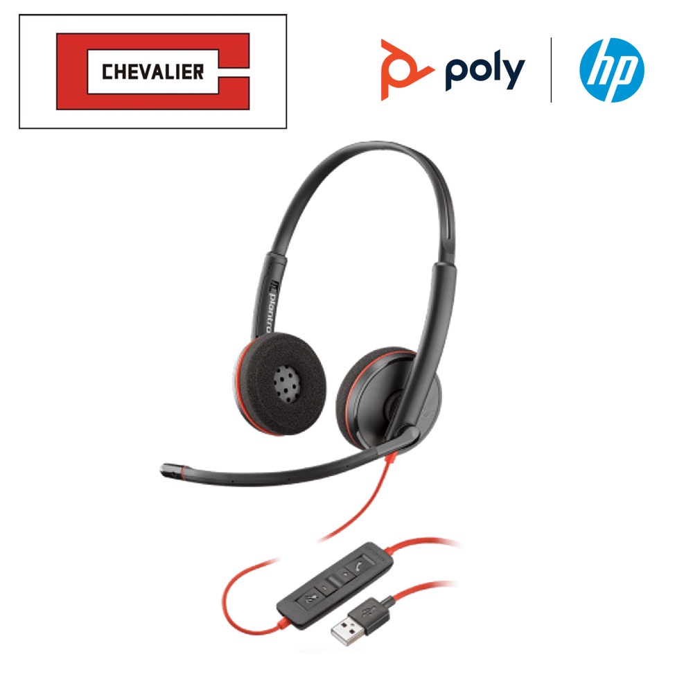 Poly Plantronics Blackwire C3220 หูฟังแบบมีสาย หูฟังคอลเซ็นเตอร์ SINGLE ...