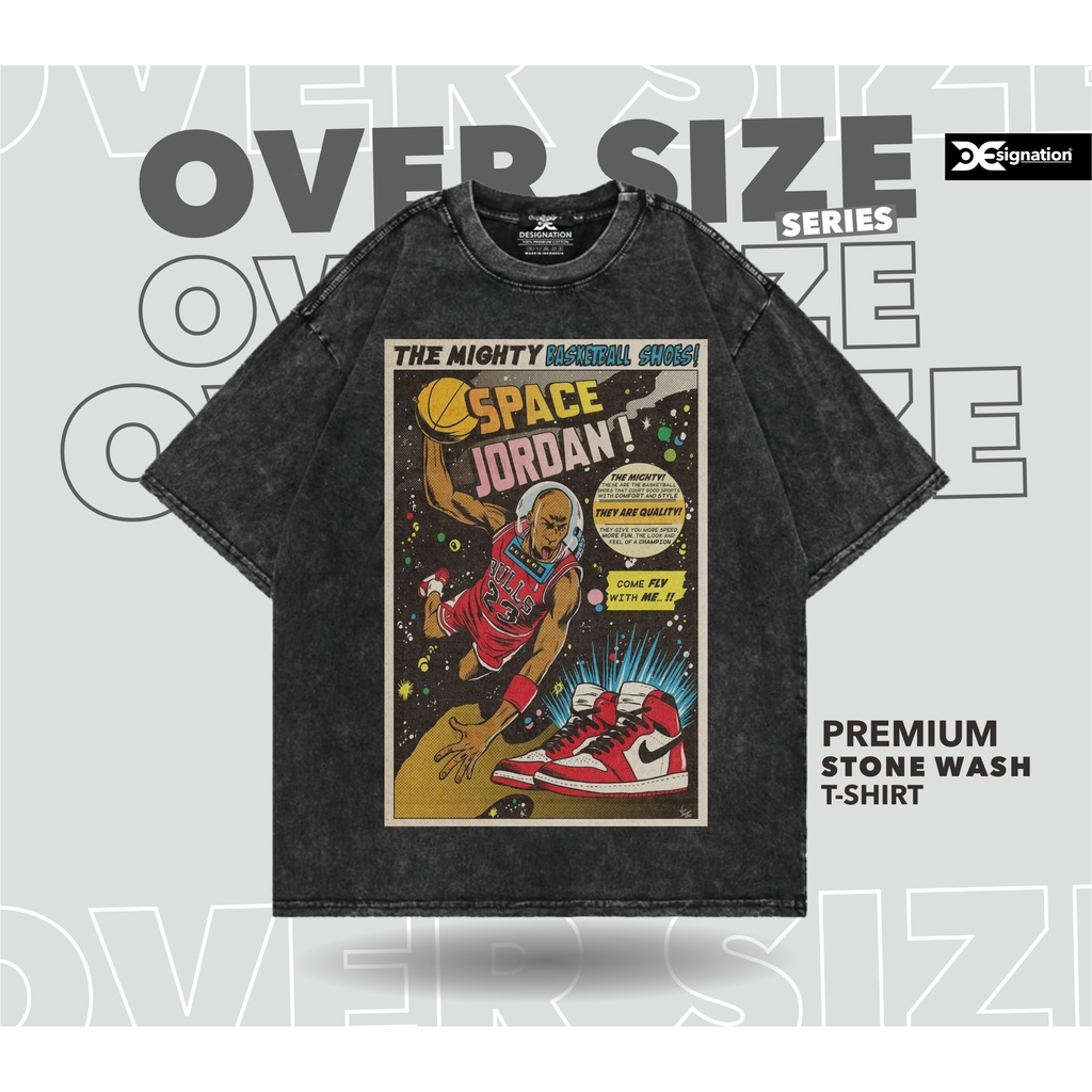 การออกแบบ - NBA SPACE JORDAN Stone Wash เสื้อยืด Oversize / เสื้อยืด ...