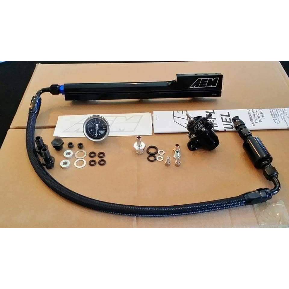 ชุดรางหัวฉีด AEM เครื่อง HONDA บล๊อค D และ B ราง เรคกุเรต เกจวัด ชุด ...