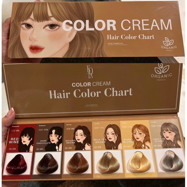 ใหม่ล่าสุด สีย้อมผมออแกนิค KOTA Color Cream มี 6เฉดสี | Shopee Thailand
