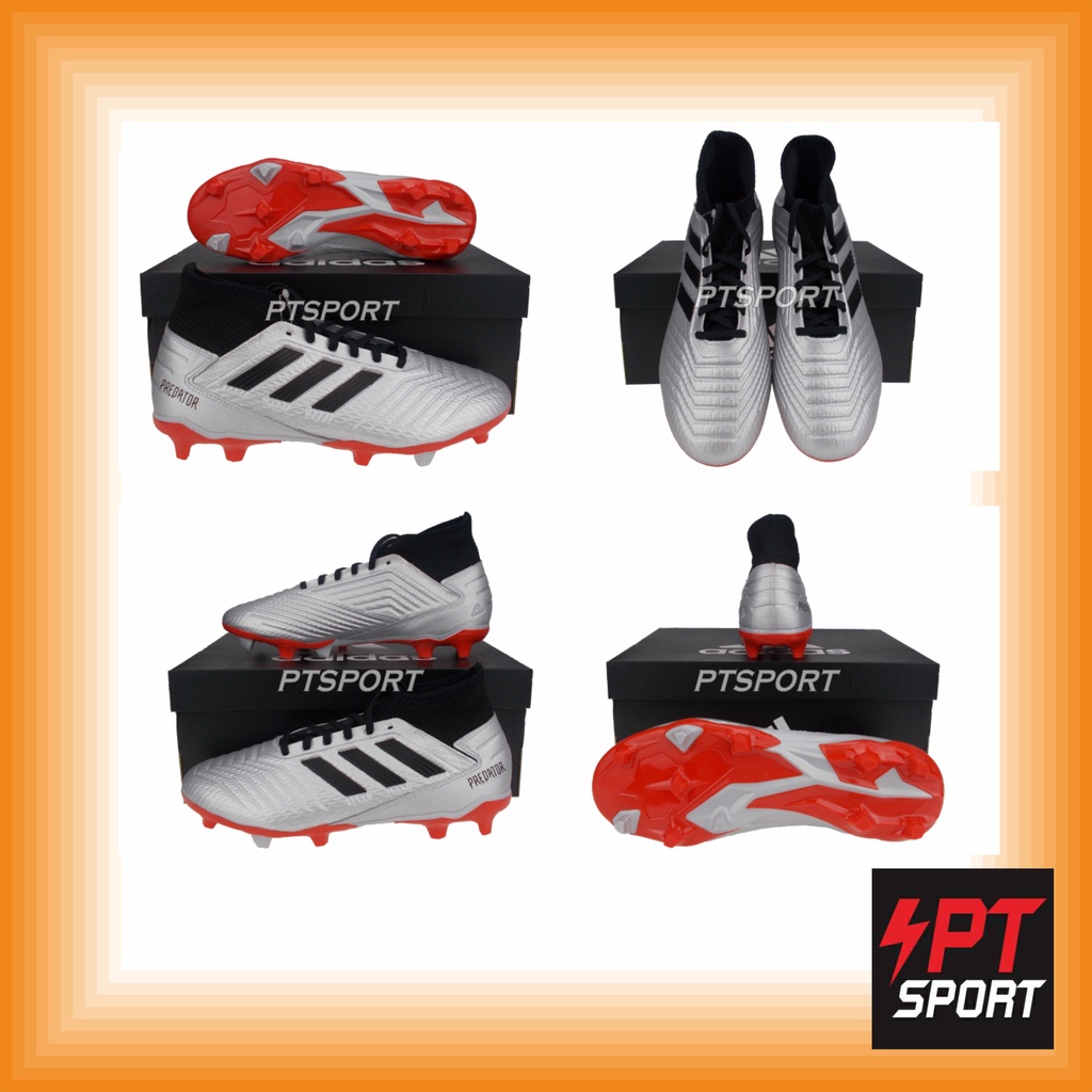 รองเท้ากีฬา รองเท้าสตั๊ดหุ้มข้อ ADIDAS F35595 PREDATOR 19.3 FG เงิน ...