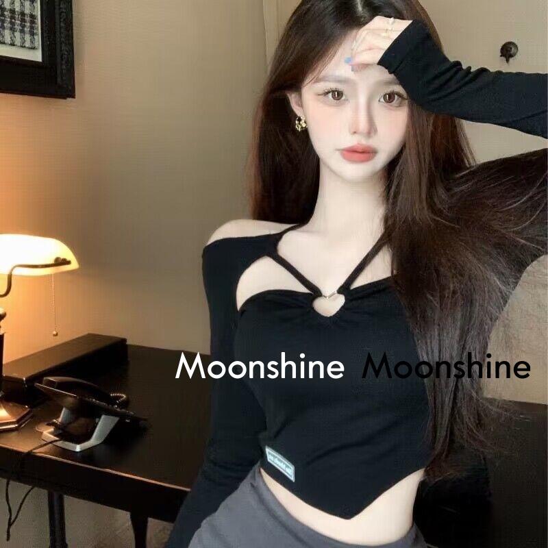 Moon เสื้อครอป เสื้อสายเดี่ยว ย้อนยุค y2k 2022 NEW 22112810 | Shopee Thailand