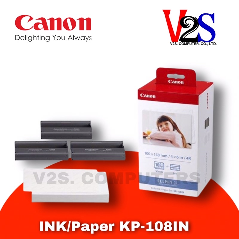 Canon Paper&INK KP-108IN (108/Pack) For SELPHY CP | Shopee Thailand