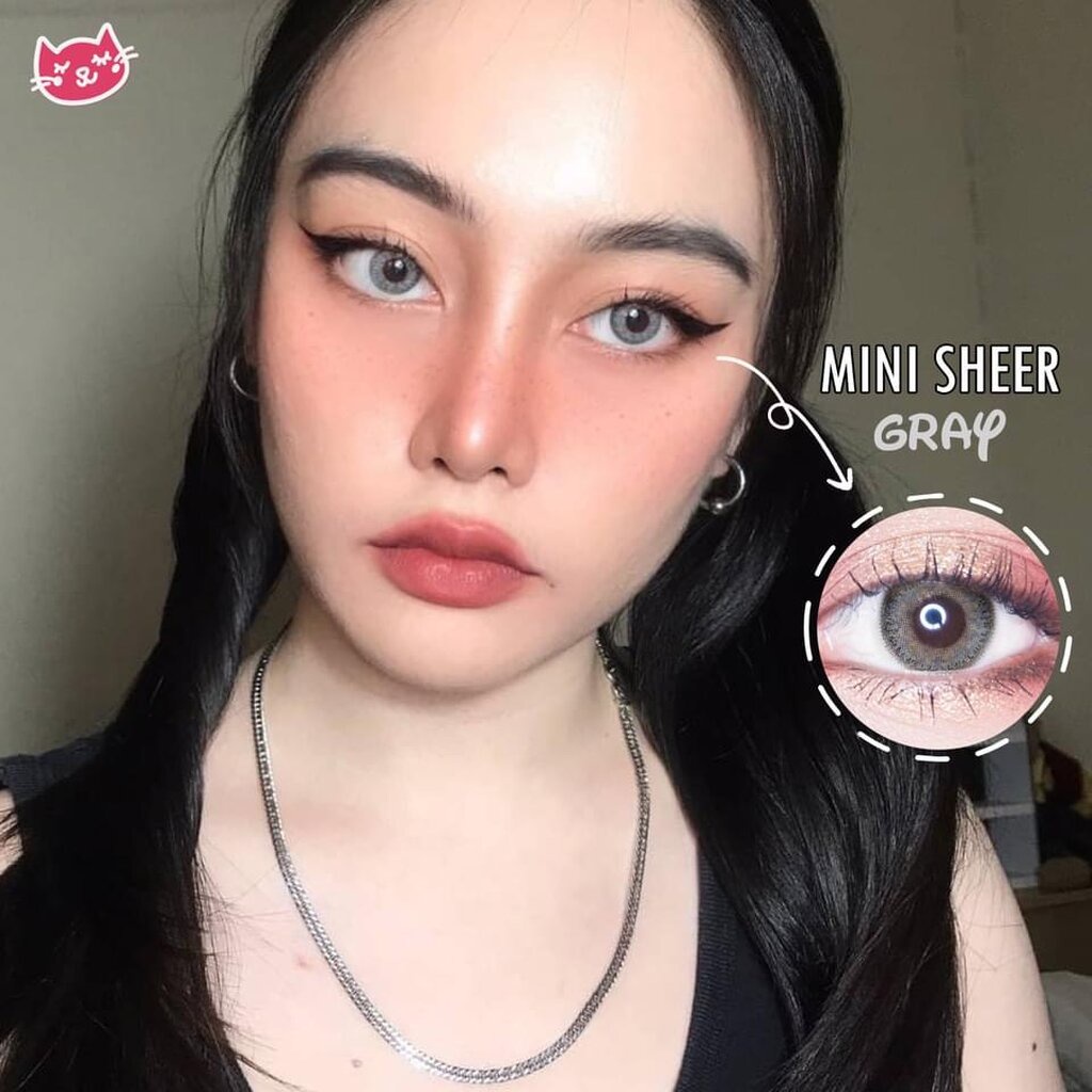 ไม่แถมตลับ Sheer Gray (มินิ) คอนแทคเลนส์ Kitty Kawaii | Shopee Thailand