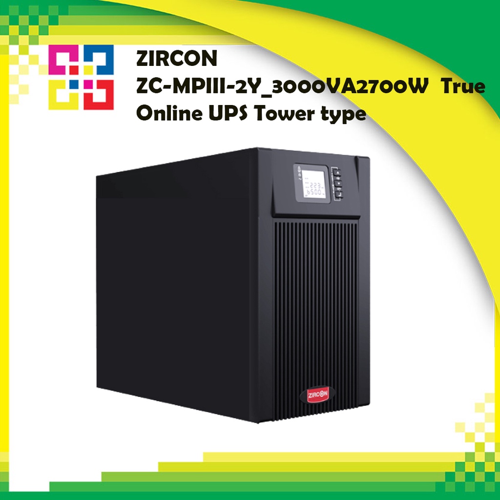 ZIRCON ZC-MPIII-2Y_3000VA/2700W True Online UPS Tower type | Shopee ...