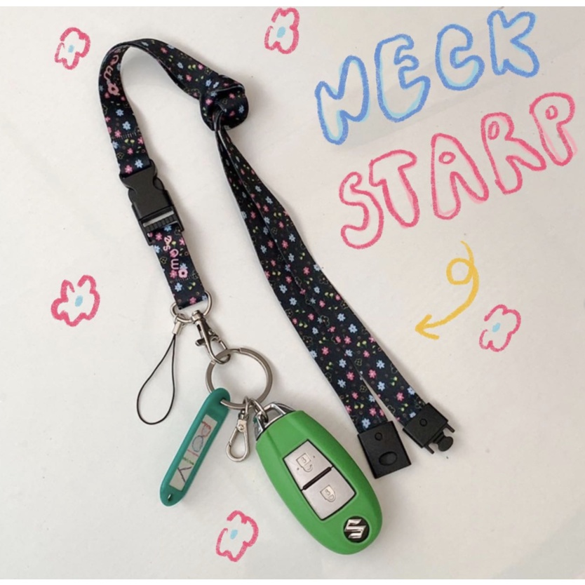 amuse stuff-neck strap สายคล้องคอลายปริ้น | Shopee Thailand
