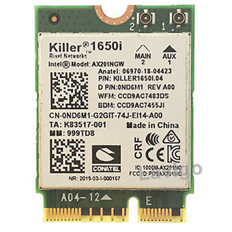 อะแดปเตอร์การ์ดเครือข่ายไร้สาย WiFi 6E 6E 7 BE200 NFA765 Intel AX210 AX200 AX201 AX211 Killer ...