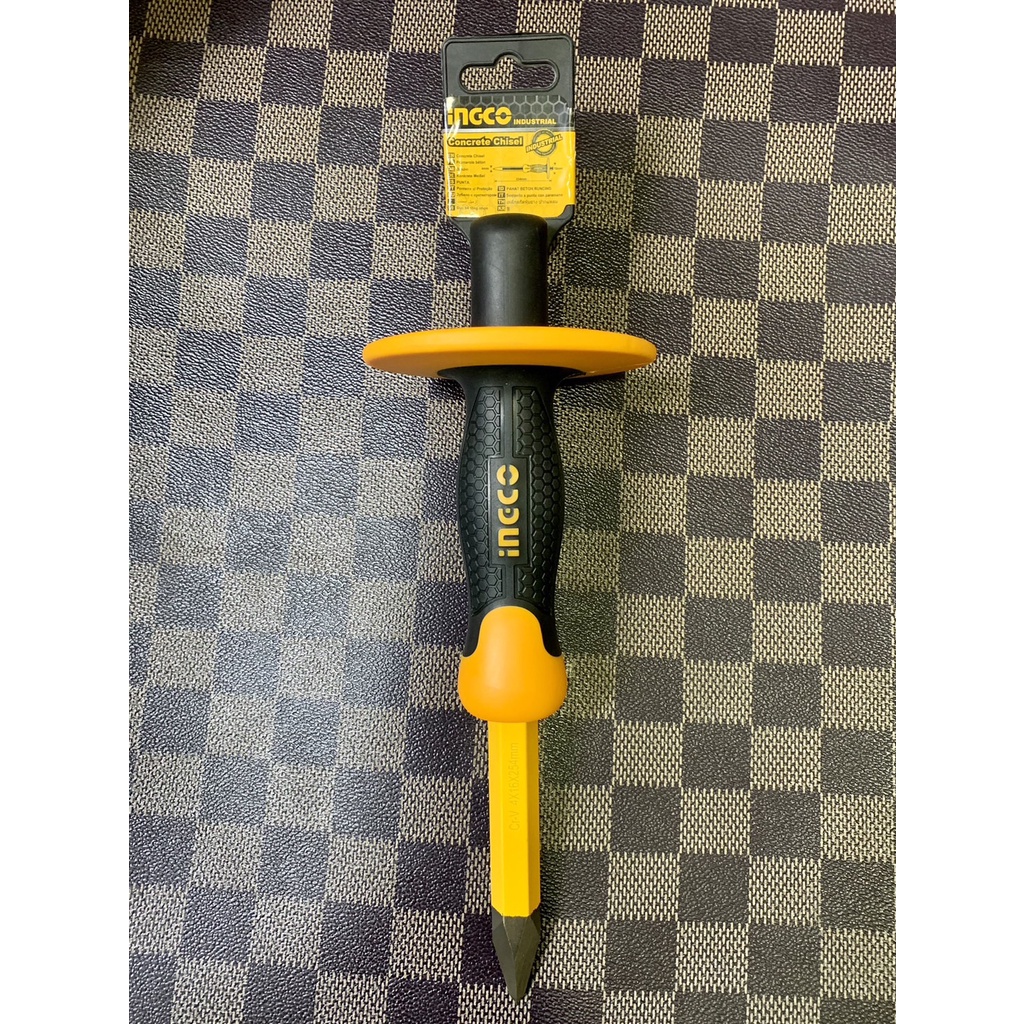 เหล็กสกัดคอนกรีต สกัดปูน ปากแหลม พร้อมด้ามยางหนา INGCO รุ่น HCC0841016 ...