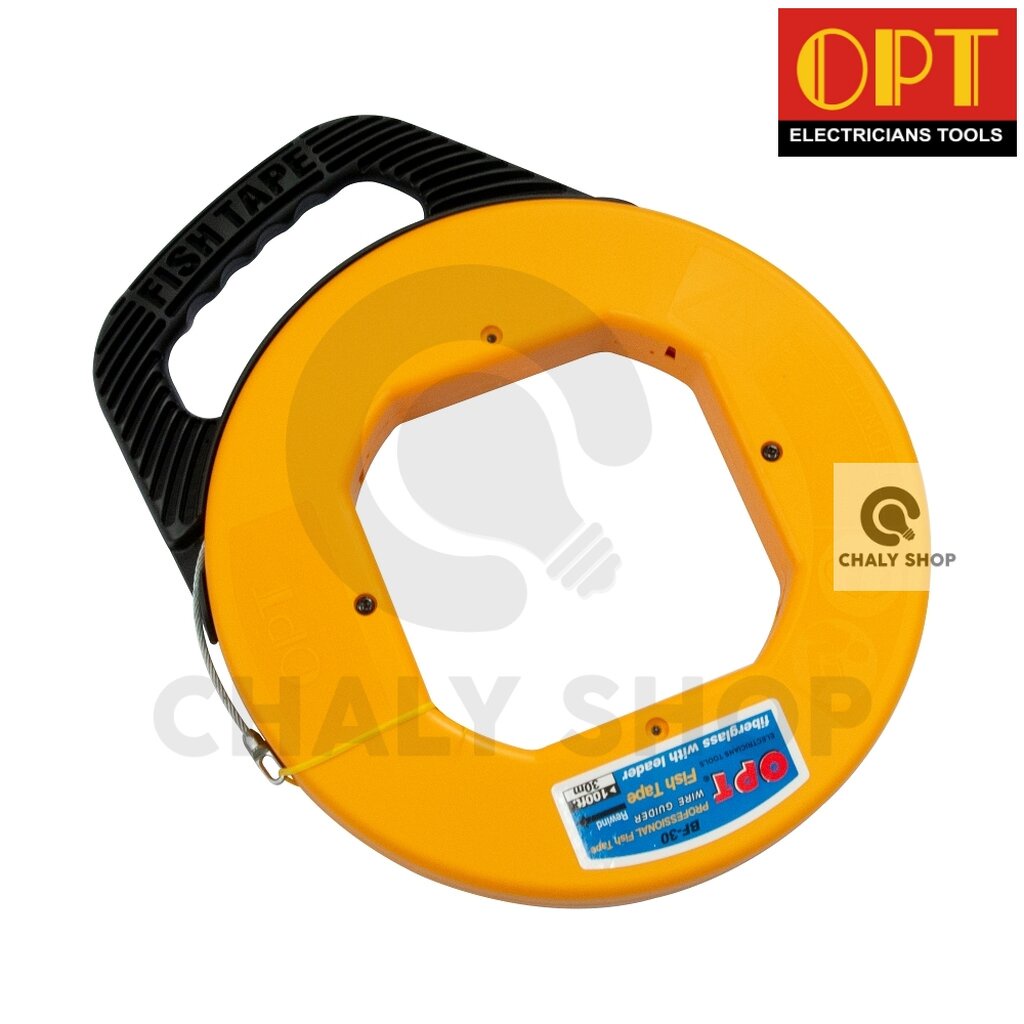 "OPT" BF-30 ฟิชเทปหุ้ม ฟิชเทปพร้อมตลับ (FISH TAPE) ลวดนำสายไฟ ความยาว ...
