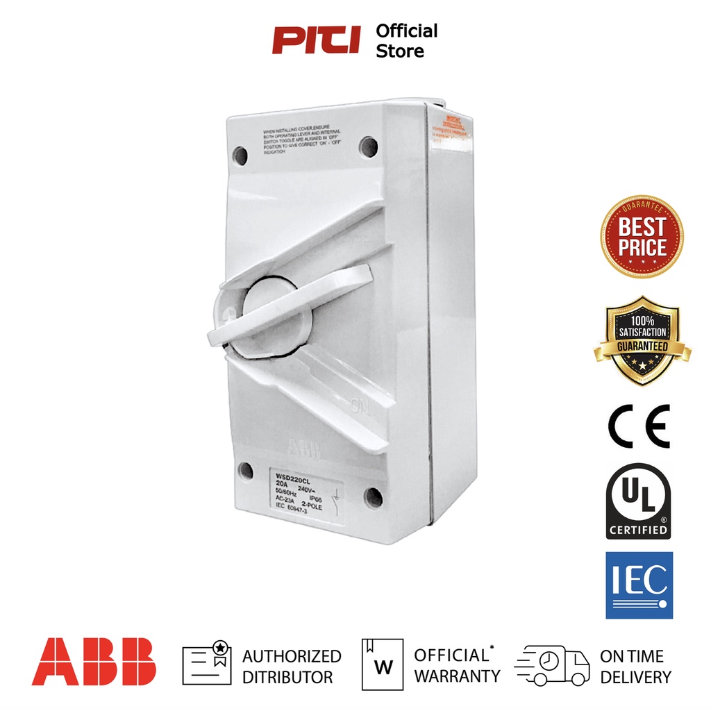 ABB WSD432CL 32A 4P Safety Switch WSD Series IP66 เซฟตี้สวิทช์ | Shopee ...