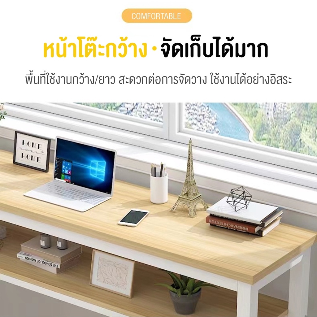 DUDEE โต๊ะบาร์ รุ่น DD-111 โต๊ะบาร์ไม้ทรงสูงมีชั้่นวางของ ขาเหล็กแข็งเเรงทรงสูง (เฉพาะโต๊ะ ...