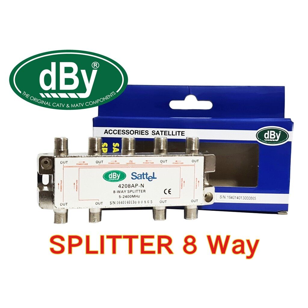 dBy Splitter สปริตเตอร์ 8 ทาง 8 Way รุ่น 4208AP-N | Shopee Thailand