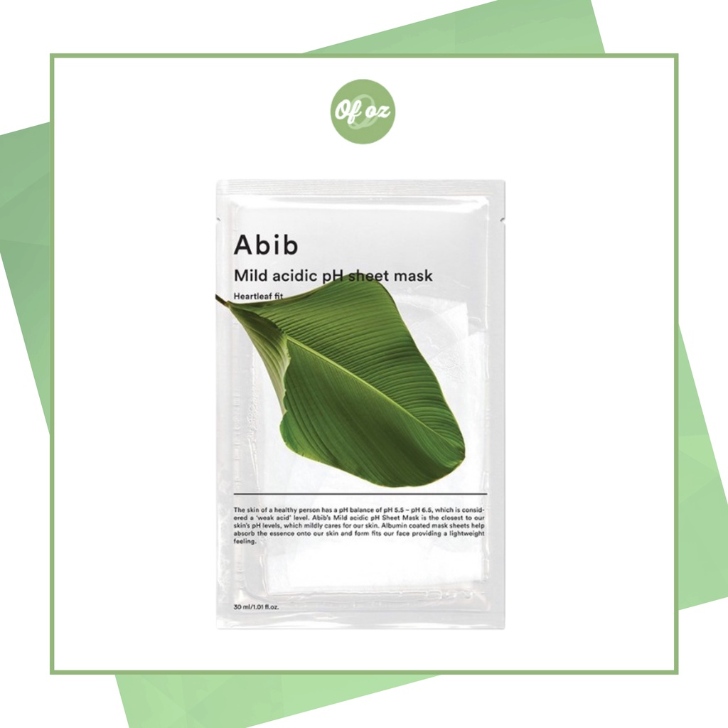 [OFOZ Korean] Abib Mild acidic pH sheet mask Heartleaf fit 30ml #abib# ...