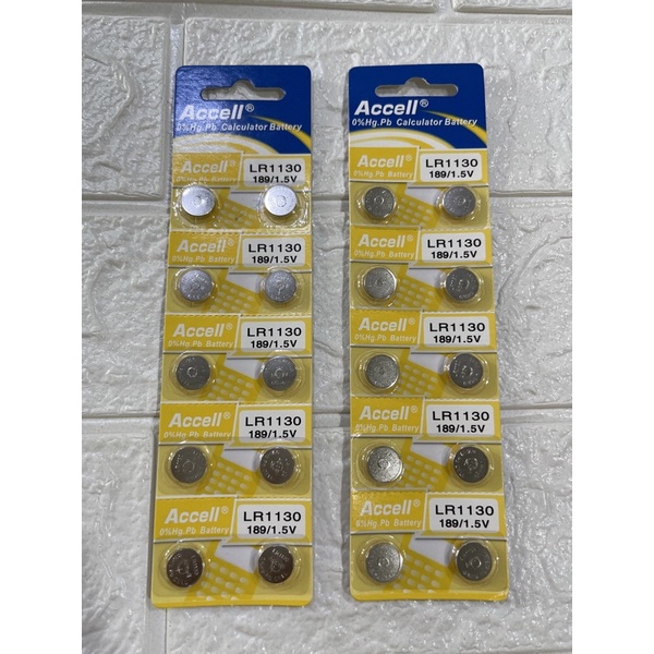 ถ่านกระดุม ACCELL รุ่น LR1130 189/1.5V (1แผง/10 ก้อน) | Shopee Thailand