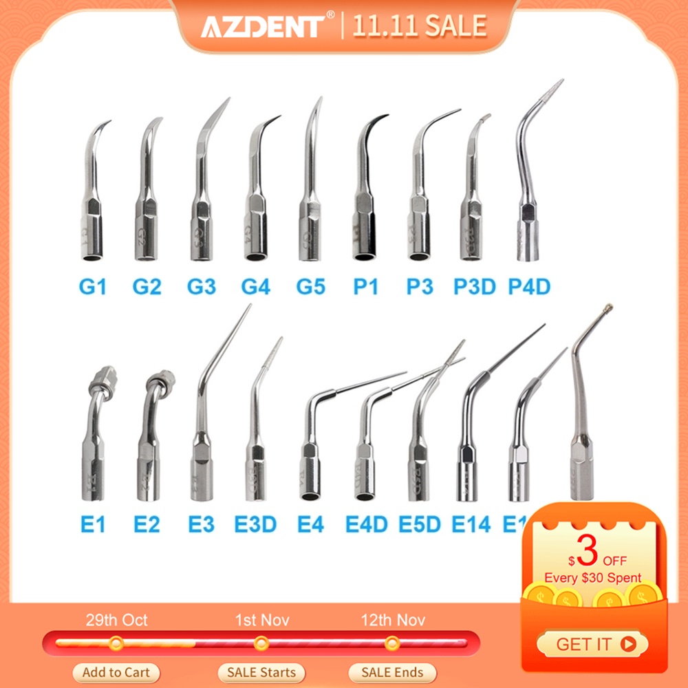 AZDENT Dental Ultrasonic Scaler Tip Scaling Periodontics Endodontics ...