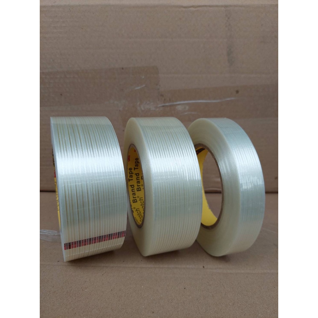 Filament Tape 3M เทปใยสับปะรด เทปใยแก้ว ยาว55เมตร เทปรัดแบตเตอรี่ ...