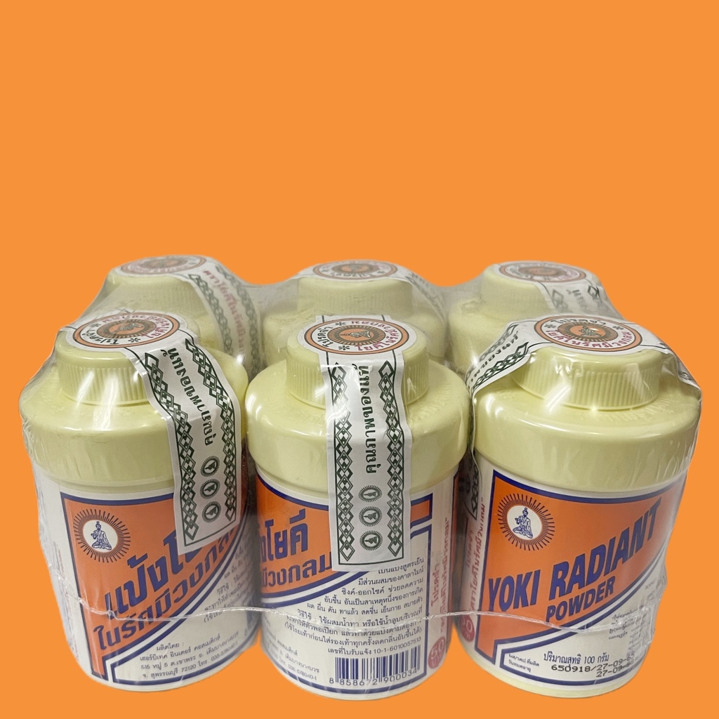 [แพ็ค 6 กระปุก] Yoki Powder แป้งโยคี 60g/100g | Shopee Thailand