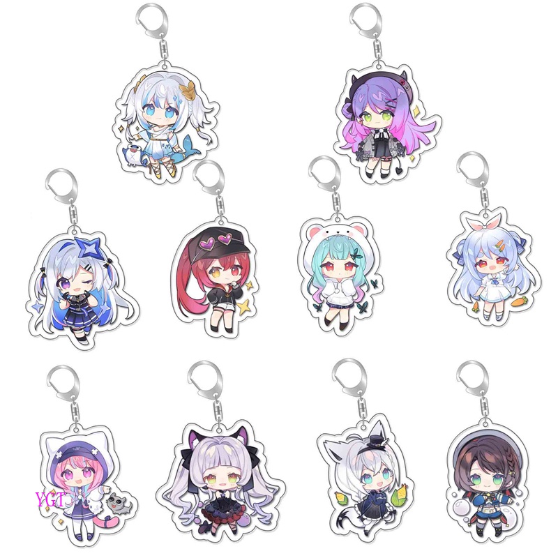 Ygt พวงกุญแจอะคริลิค จี้รูปเกมแอนิเมชั่น Hololive Vtuber Youtuber ...